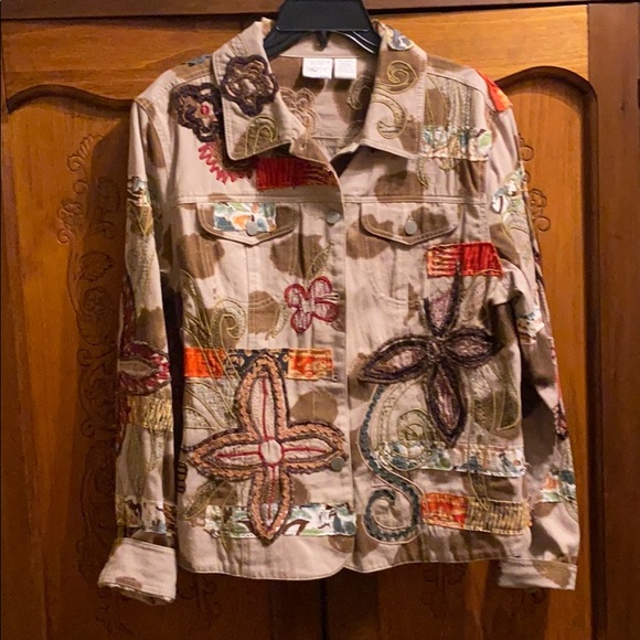 Bleu Bayou | Jackets & Coats | Beautifully Embellished Tan And Brown ...